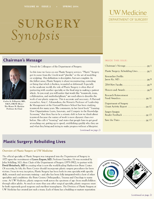 Surgery Synopsis 2014 Issues - Department of Surgery